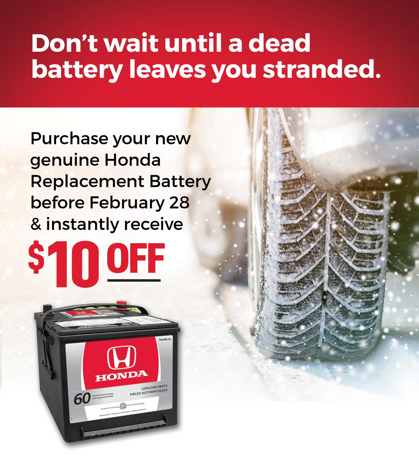 New Honda Battery. Thunder Bay. | Gore Motors Honda